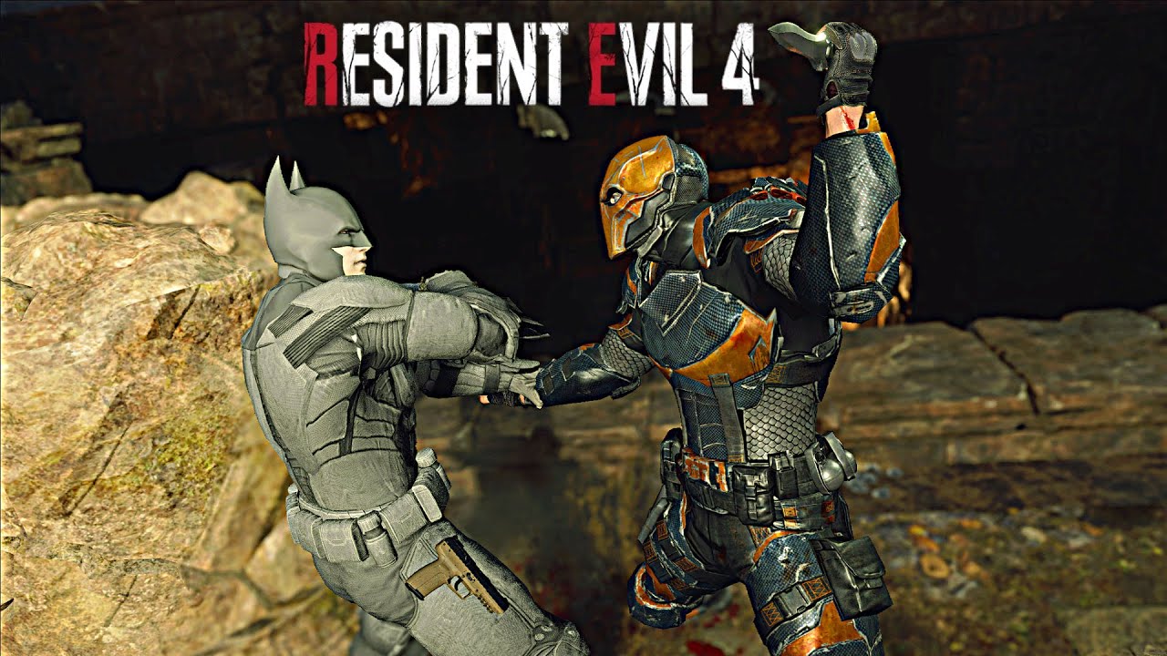 BATMAN vs DEATHSTROKE - RESIDENT EVIL 4 MODS - YouTube