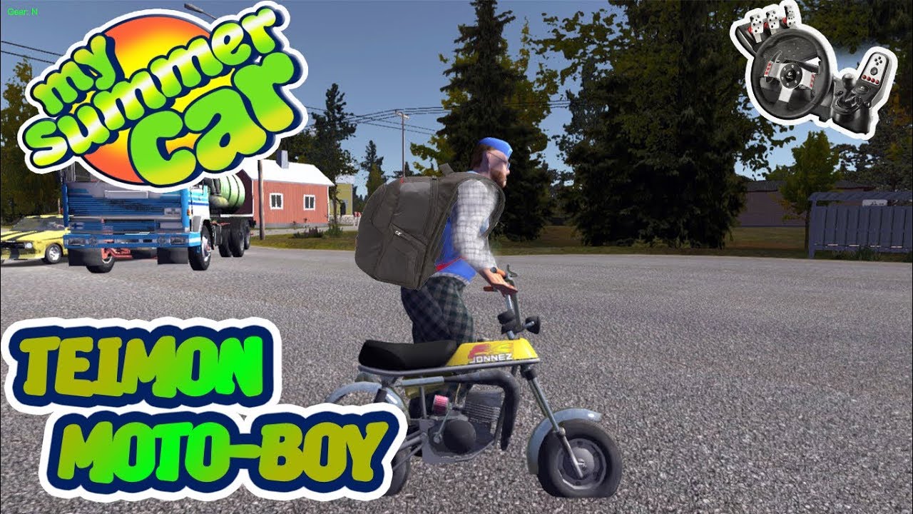 MY SUMMER CAR - LEVEI O TEIMON PRA FAZER UM ROLE DE MOTO - YouTube