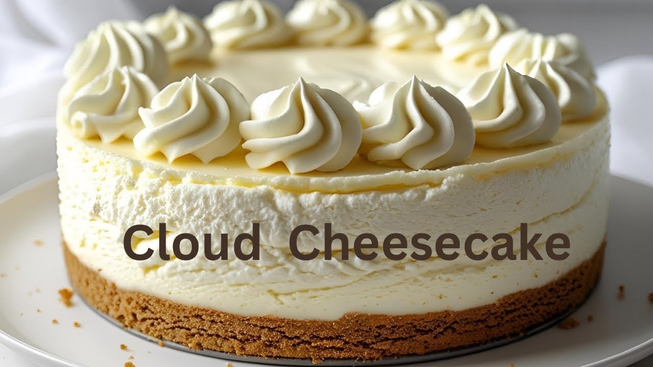 No Bake Cloud Cheesecake: Light, Airy, and Delicious! #no bake #cloud # ...