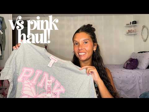 victoria's secret pink top, bras & 10 for $40 panties haul!
