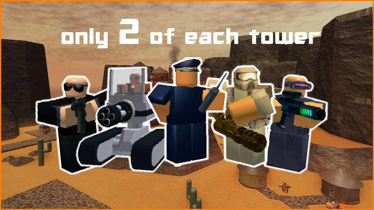Tower Battles but I can only use 2 of Each Tower Roblox - YouTube
