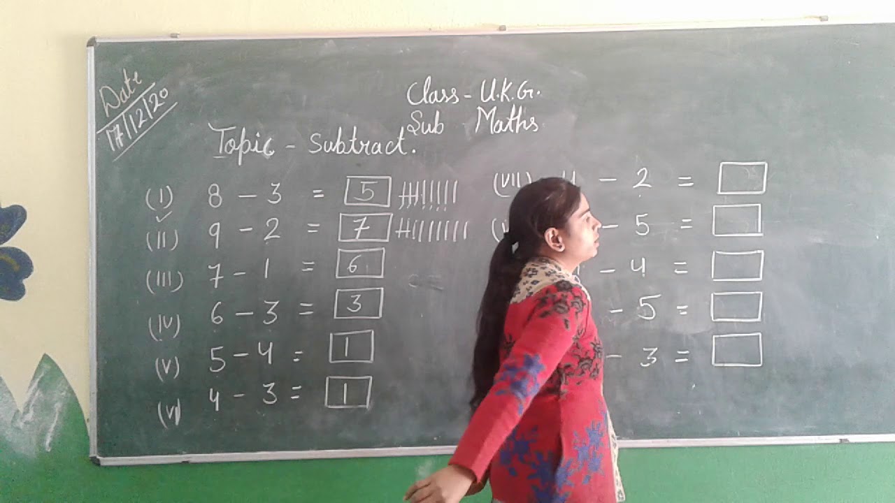 class ukg Maths Subtract - YouTube
