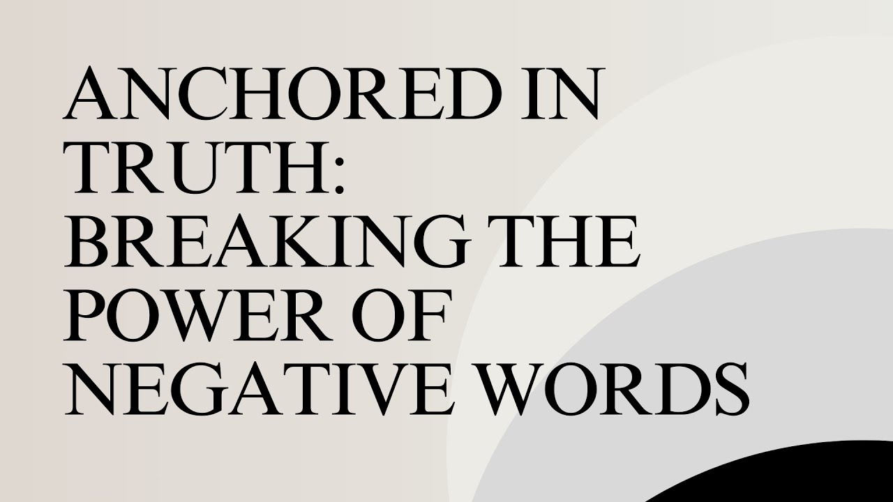 Breaking the power of negative words - YouTube