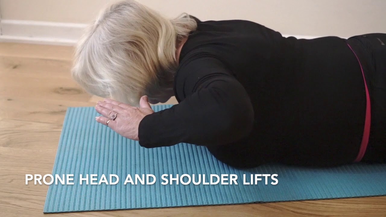 Back strengthening exercises-Prone head and shoulder lifts - YouTube