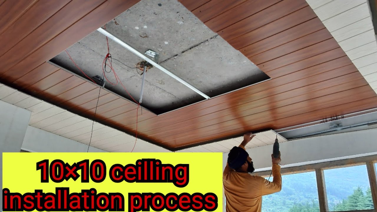 10×10 में pvc ceilling cost || how to installation pvc ceilling bedroom ...