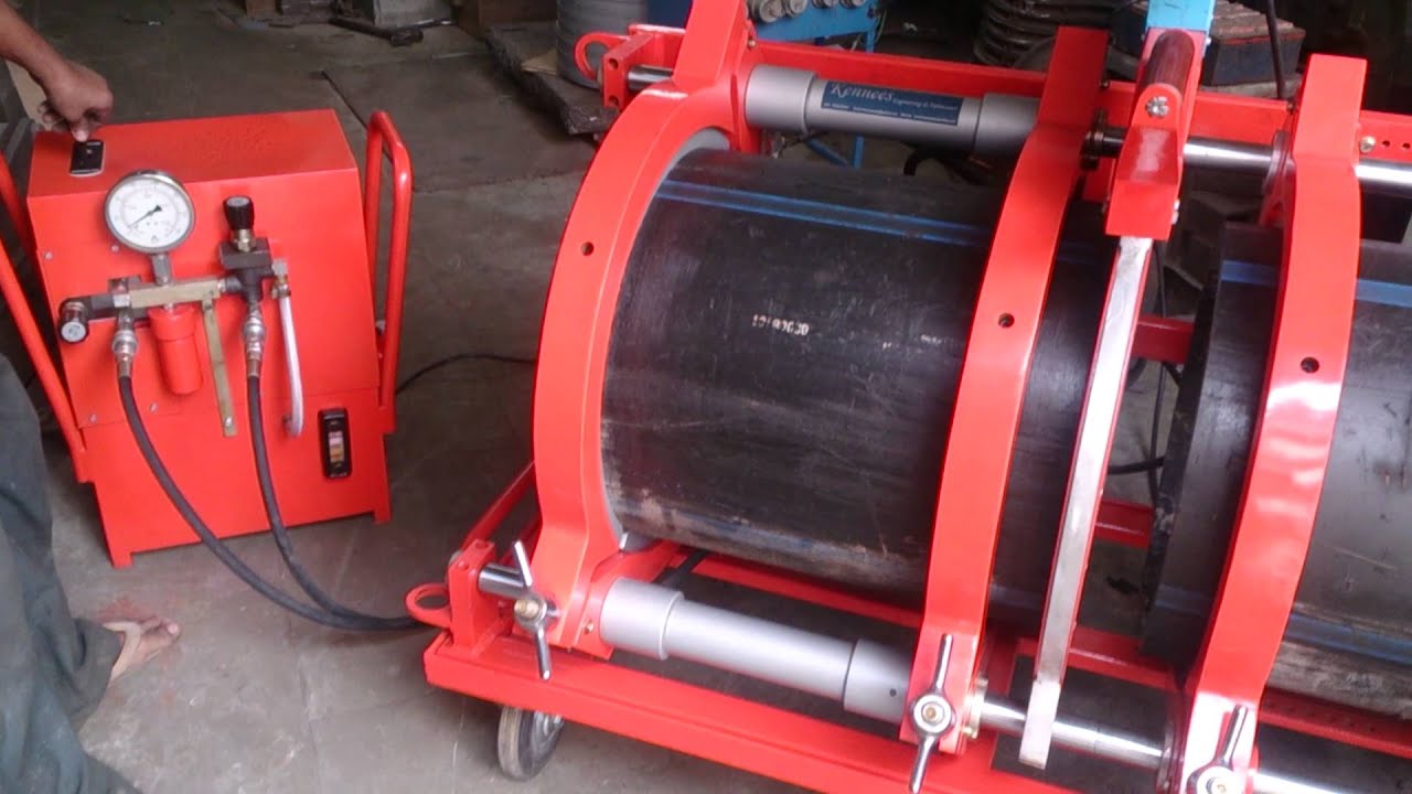 Hdpe pipe butt fusion welding machine - YouTube