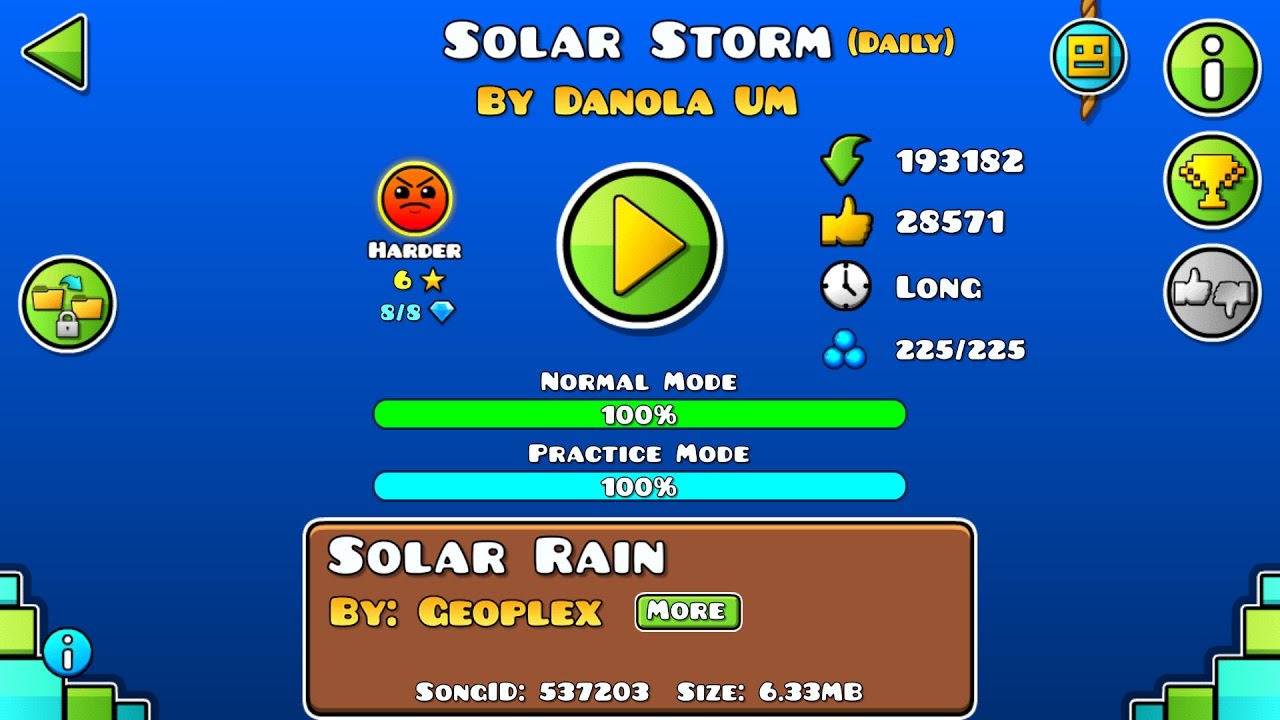 Geometry Dash - Solar Storm (Daily Level) - YouTube