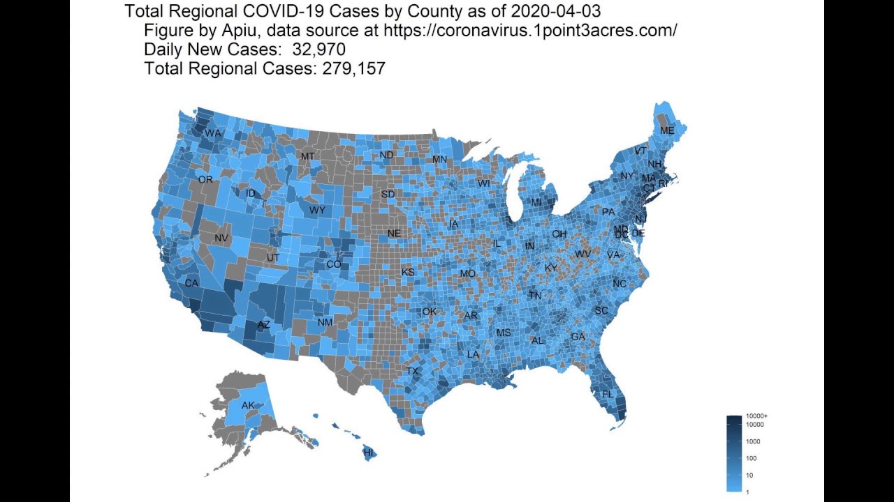 United States COVID-19 Coronavirus Spread Trend Time Lapse Map ...