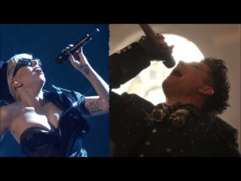 Adam Lambert and Lady Gaga-\