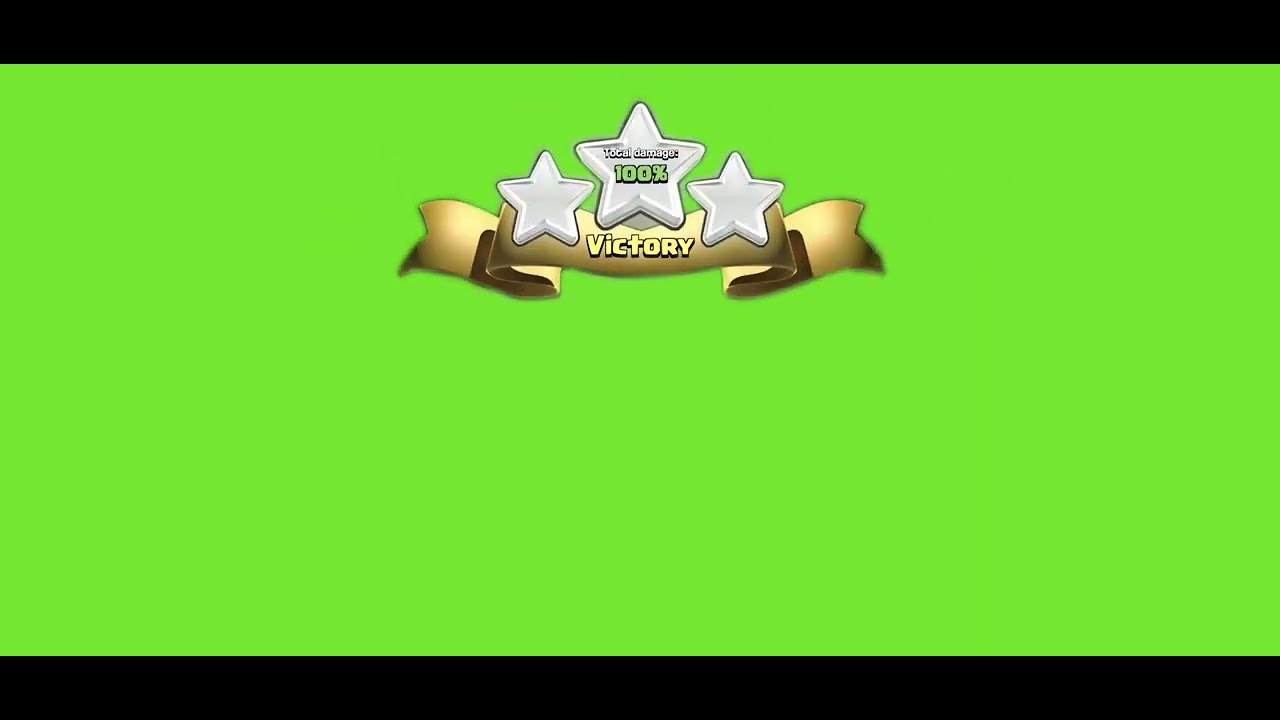Clash of Clans 3 star Green Screen - YouTube