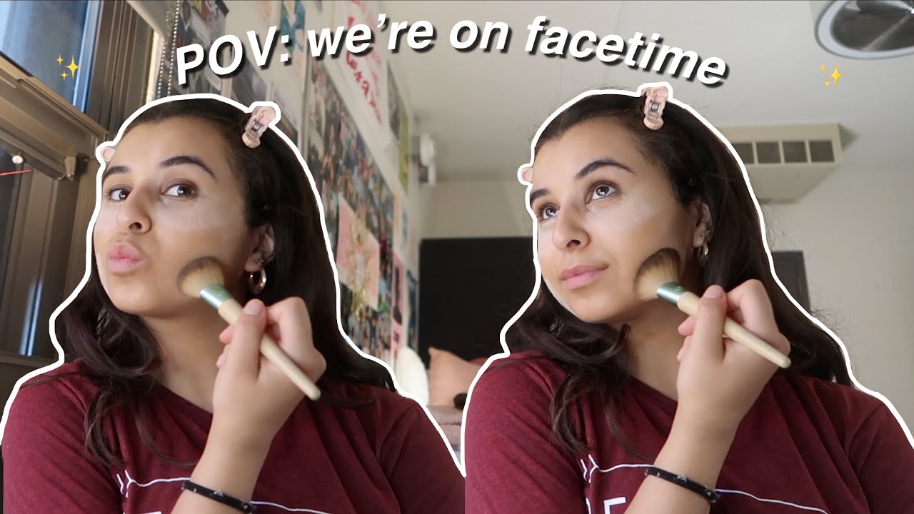 a grwm that feels like we're on facetime + travis scott concert💄college ...