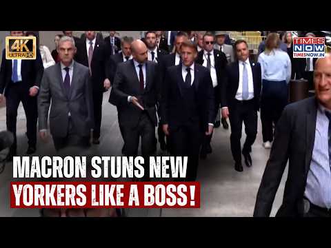 Macron SURPRISES New York | French President WALKS ‘Like A Boss’ On Streets | 4K Video | UNGA