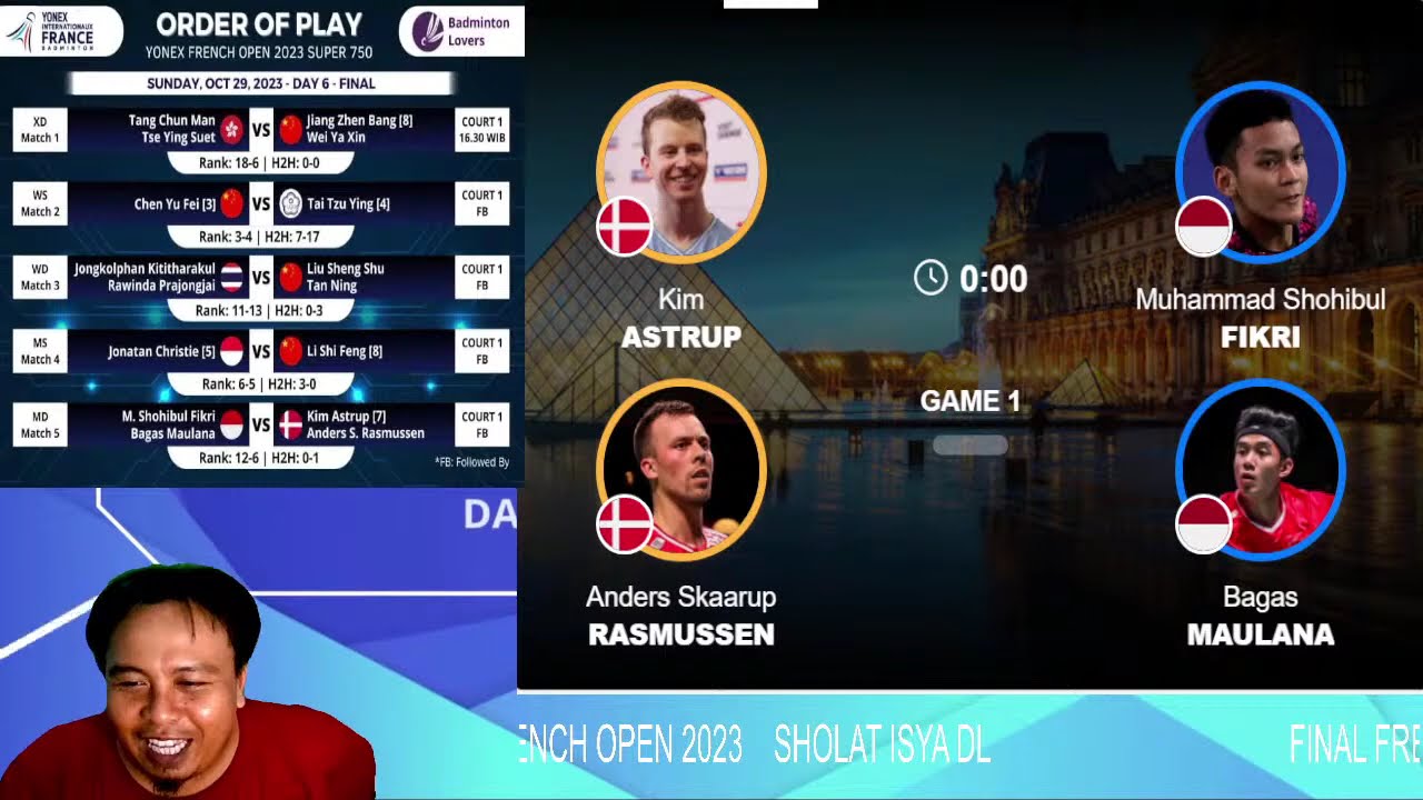 🔴LIVE - Bagas/Fikri (INA) vs Astrup/Rasmussen (DEN) I French Open 2023 ...