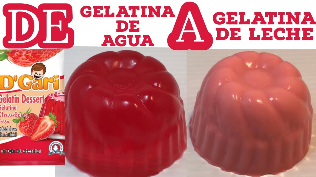 Prepara LA GELATINA DE AGUA con LECHE de Forma Facil. CUAL ES EL TRUCO ...