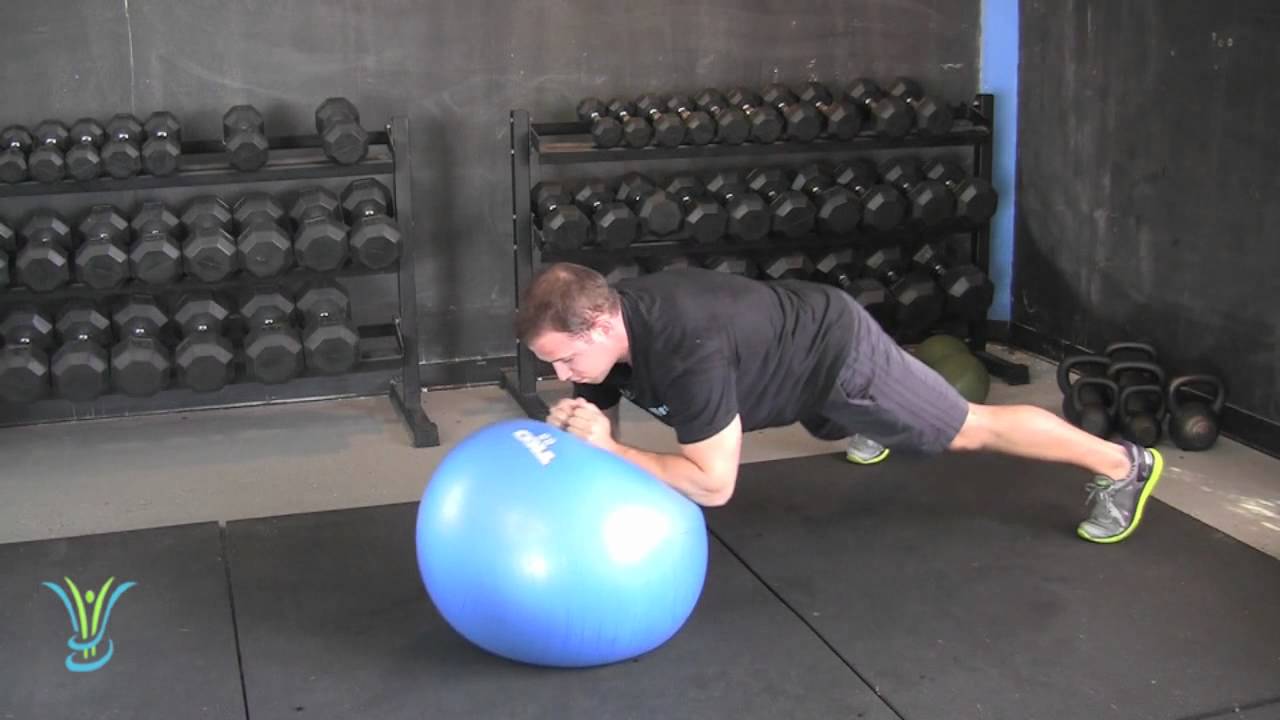 Exercise Ball Roll Outs - YouTube