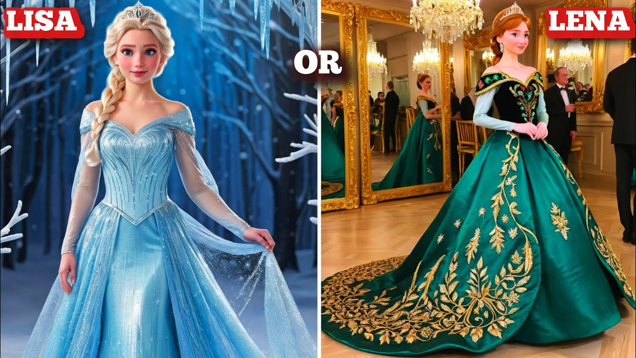Lisa Or Lena Frozen Vs Disney Princess #lisaandlena #lisa #lena #viral ...