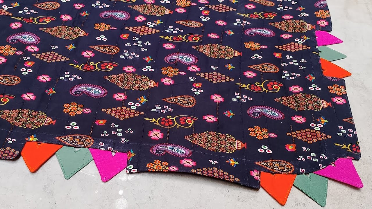 Eid special Daman design with multi color fabric - YouTube