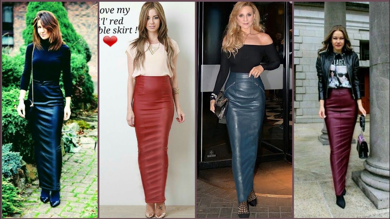 Incredible and elegant of office wear leather hobble skirts designs ...