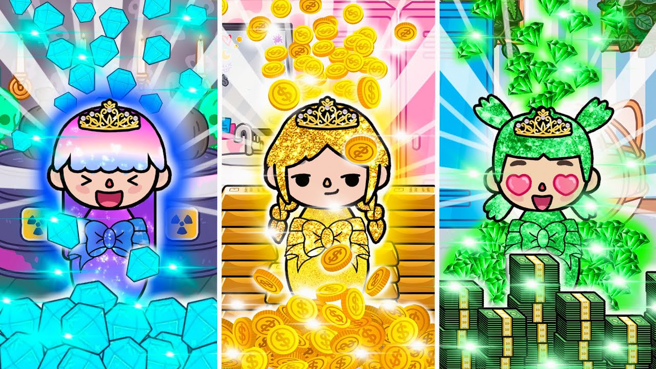 Everything Triplets Touch Turns Into Rainbow, Gold And Money | Toca ...