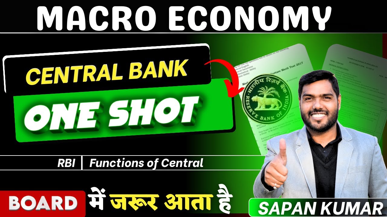 Central Bank Economics Class 12 | RBI | Functions of Central ...