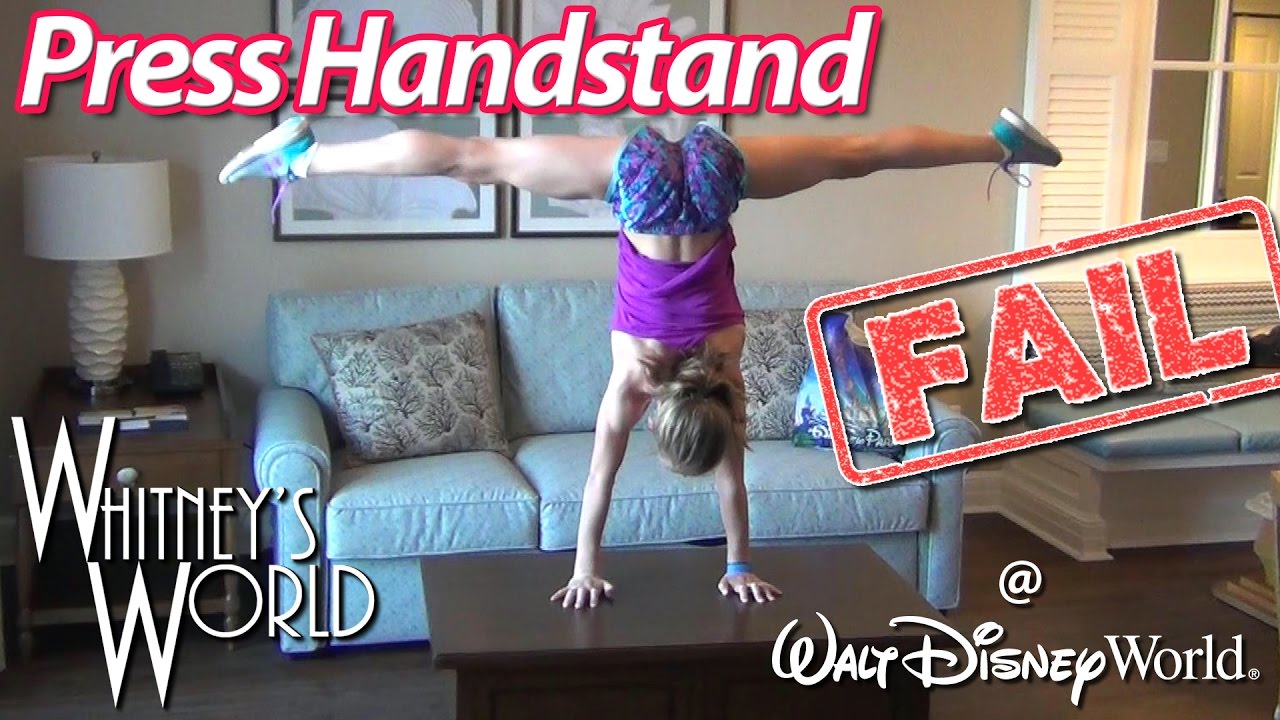 Press Handstand Fail at Disney World | Whitney Bjerken - YouTube