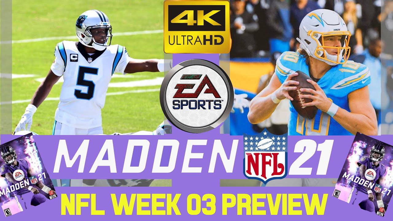 Madden 21 - NFL Week 03 Preview Carolina Panthers @ Los Angeles ...