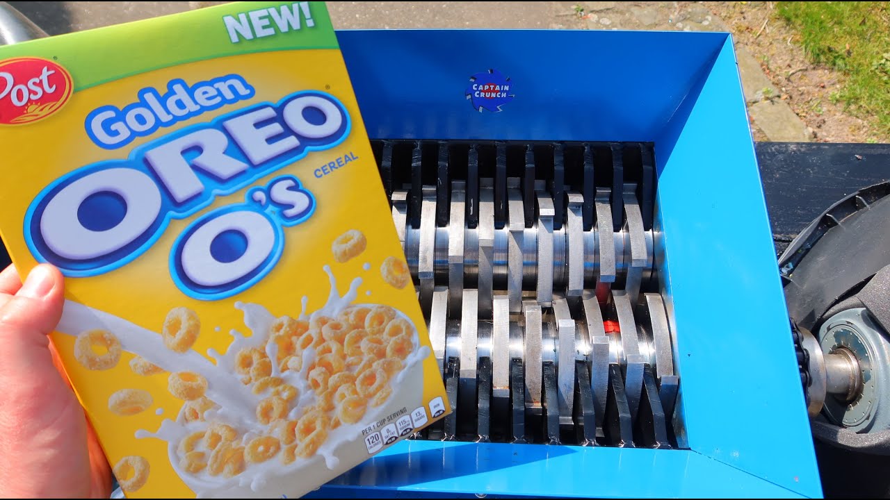 Shredding Golden Oreo's Cerial : Crushing Crunchy & Soft Things! - YouTube