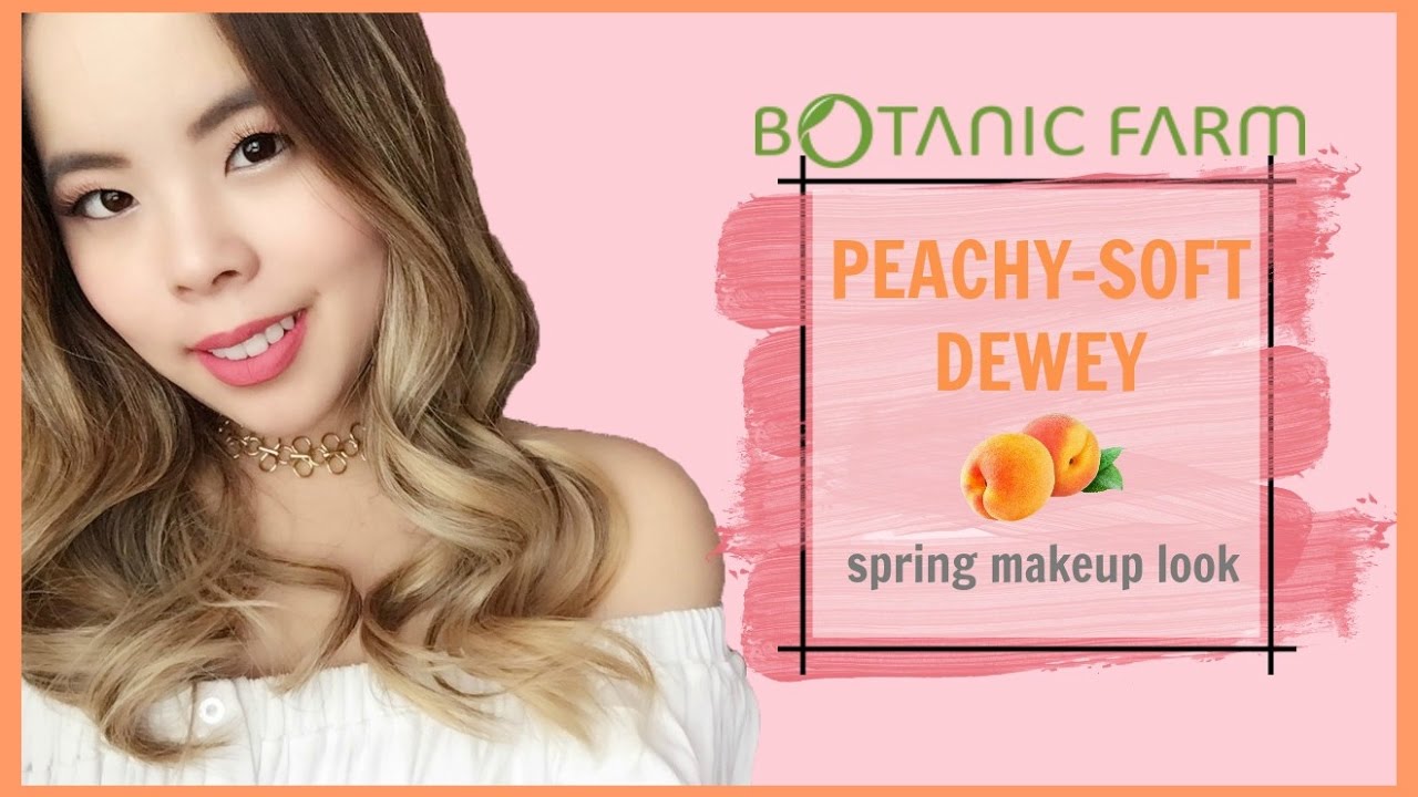 Soft Peach Spring Makeup Look | Ft. Botanic Farm - YouTube