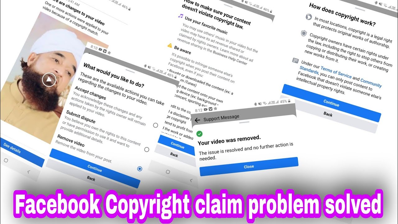 How to Facebook Copyright Claim Remove | Facebook Copyright Strike ...