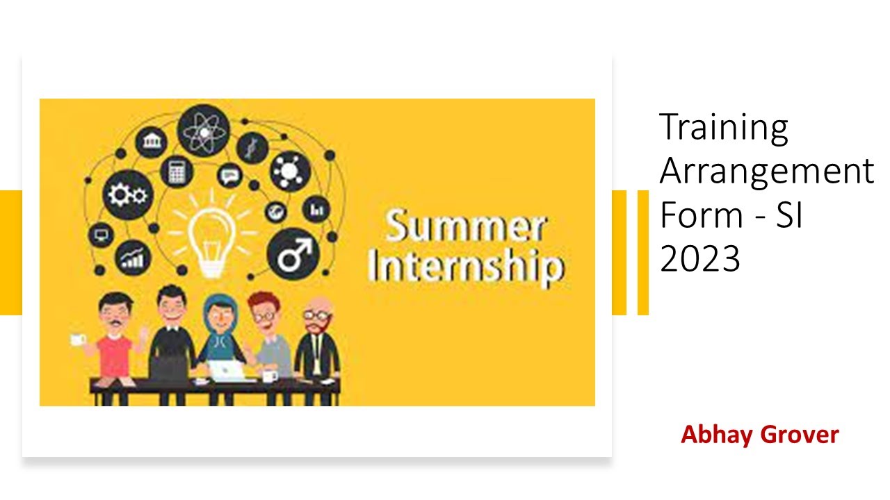 Training Arrangement form SI 2023 - YouTube