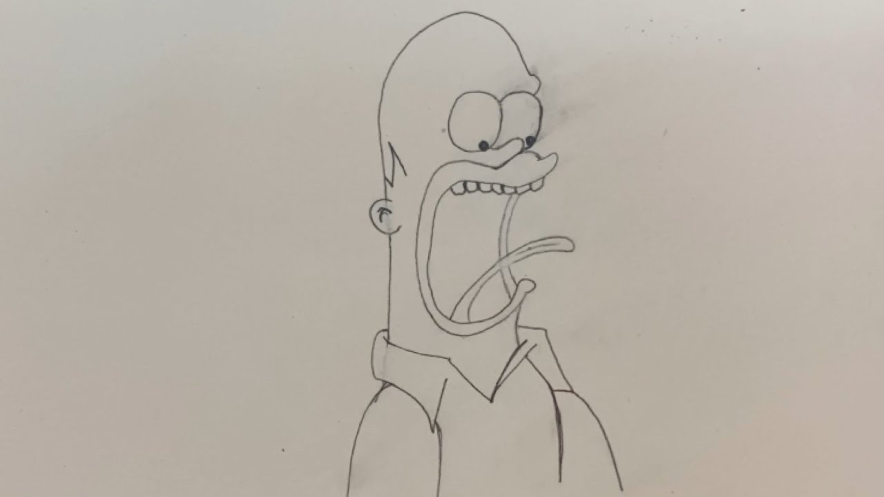 How to draw a Father of the Simpsons|pencile|cute - YouTube