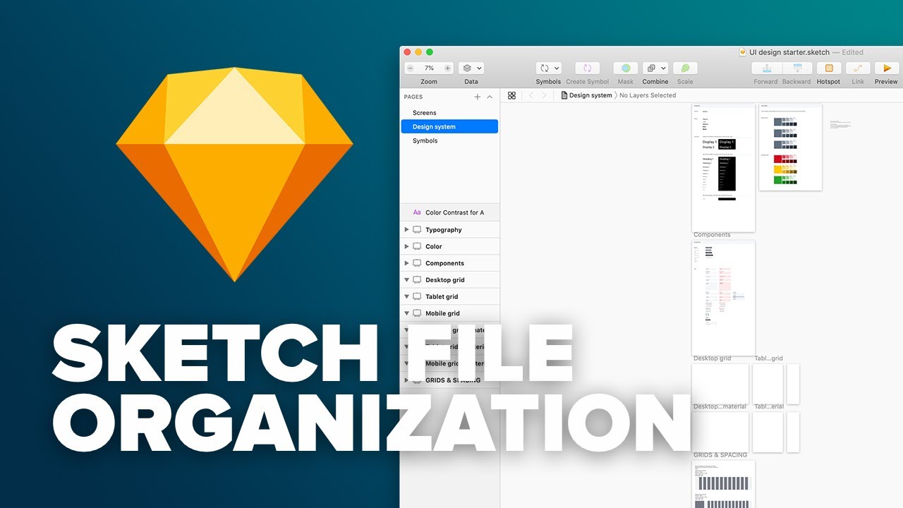 Sketch file organization for UI/web design - YouTube