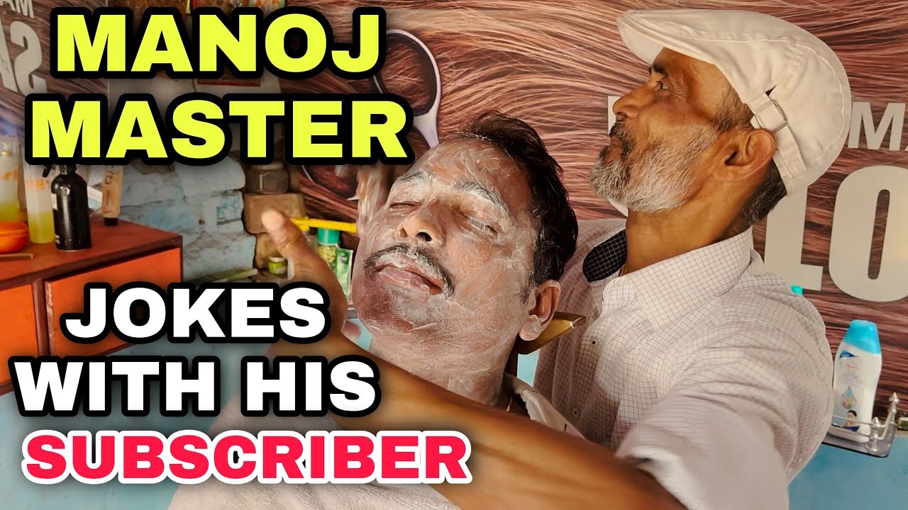 MANOJ MASTER HEAD MASSAGE, THREAD FACE CLEANSING TO HIS SUBSCRIBER 😴 ...