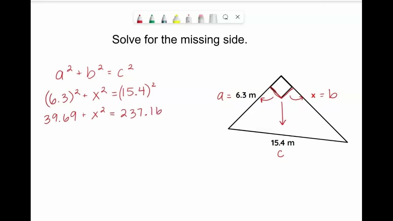 Pythagorean Theorem: Solve for a Missing Leg - YouTube