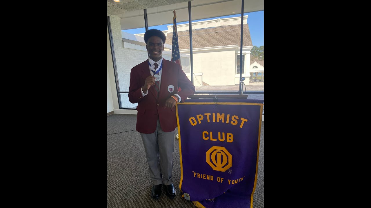 Optimist Int'l Oratorical Contest Joshua Slater 2nd Place Winner - YouTube