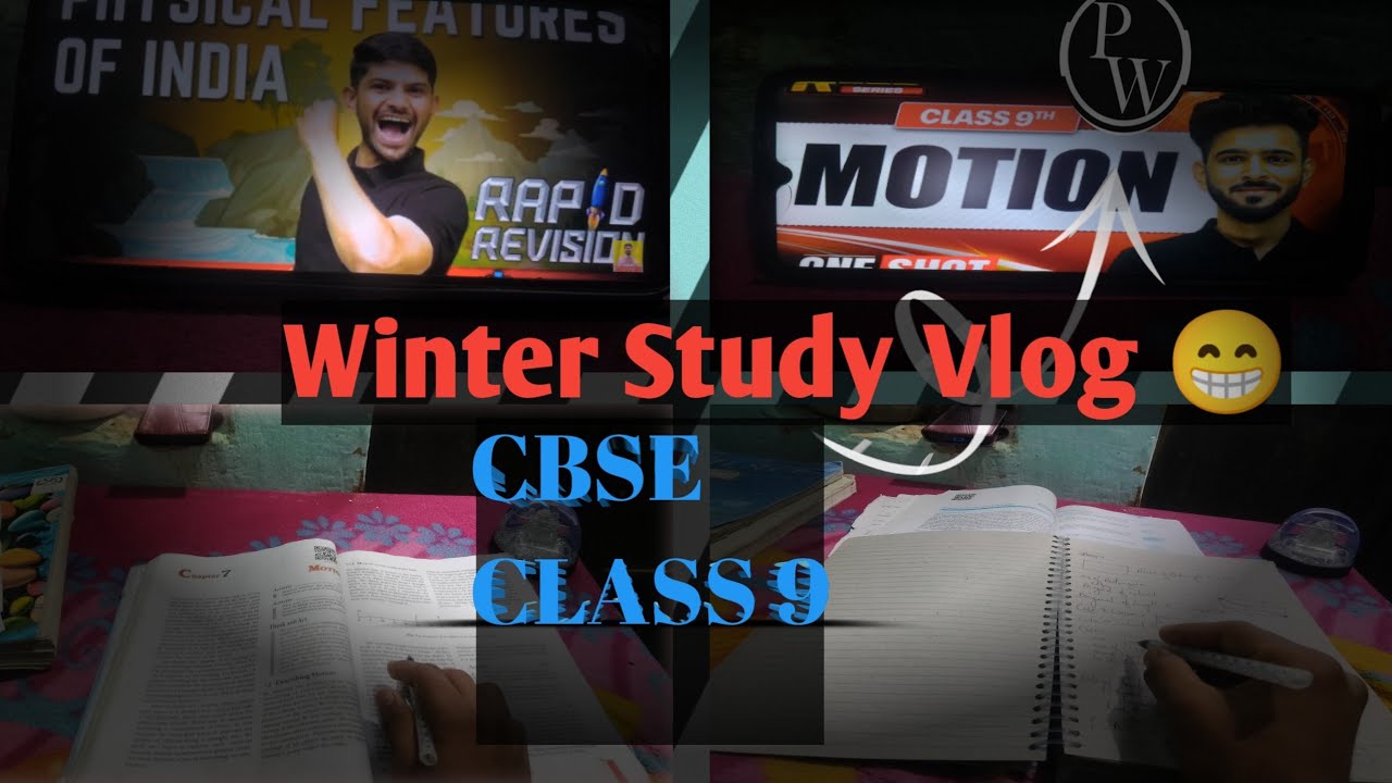 Winter Study Vlog 😁 class 9 || Cbse Class 9 || Grade 9 Study Vlog ||🤒😅 ...