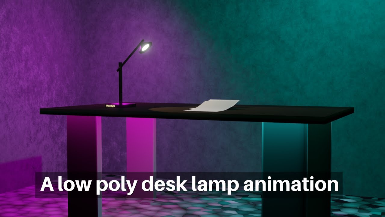 Low poly desk lamp animation in blender. #tutorial coming soon. - YouTube