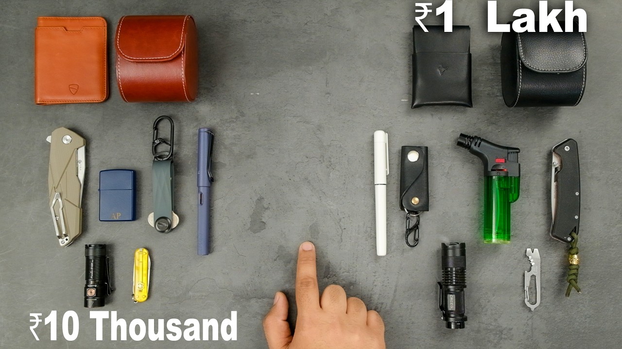 ₹10,000 vs ₹1,00,000 Everyday Carry Kit for Modern Men : Budget vs ...