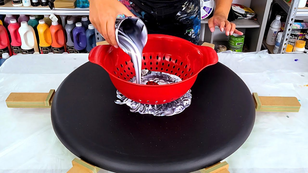 Pearl Colander Pour with a Twist! - Acrylic Painting Made Fun ...