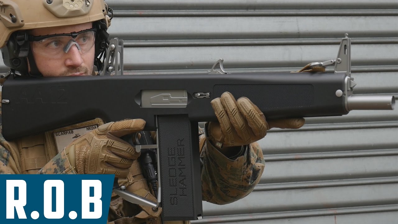 Airsoft | Tokyo Marui AA-12 AES | Review on Battlefield - YouTube
