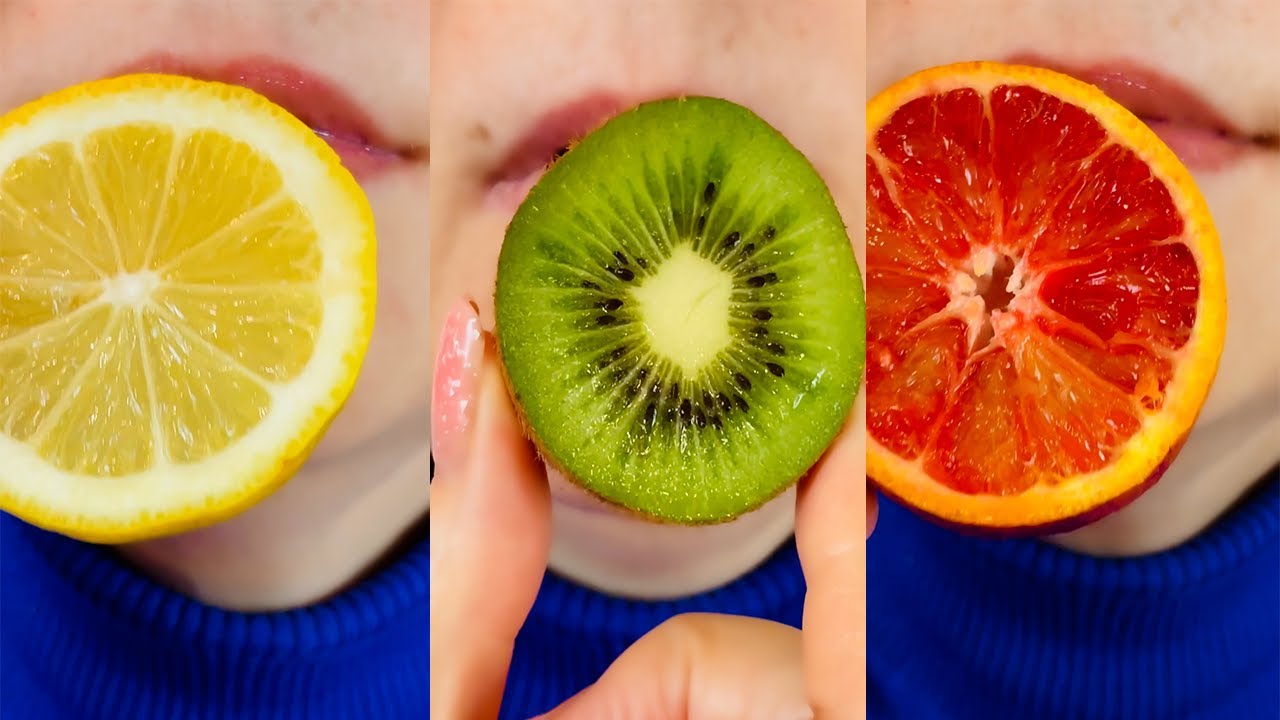 asmr FRUIT EATING SOUNDS, RELAXATION IN A DREAM, sounds satisfying ...