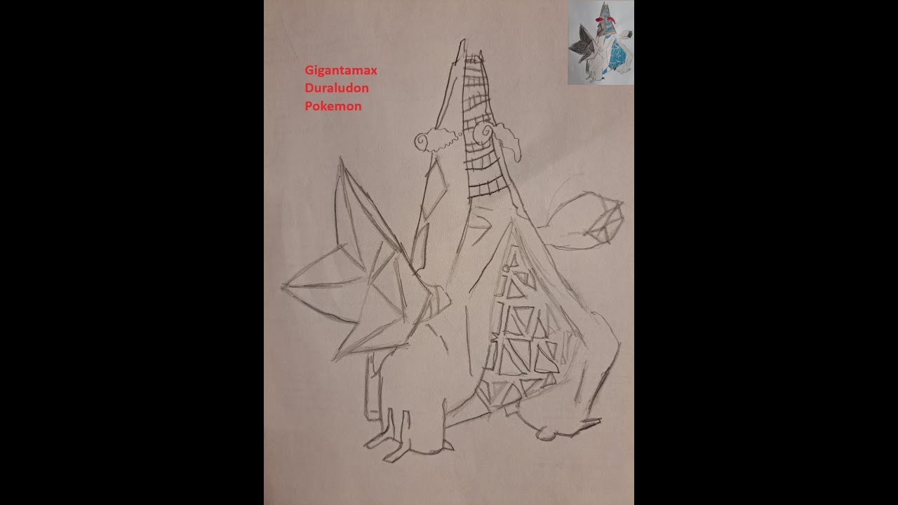 Step by Step Gigantamax Duraludon Drawing Tutorial for kids (by a 7 ...
