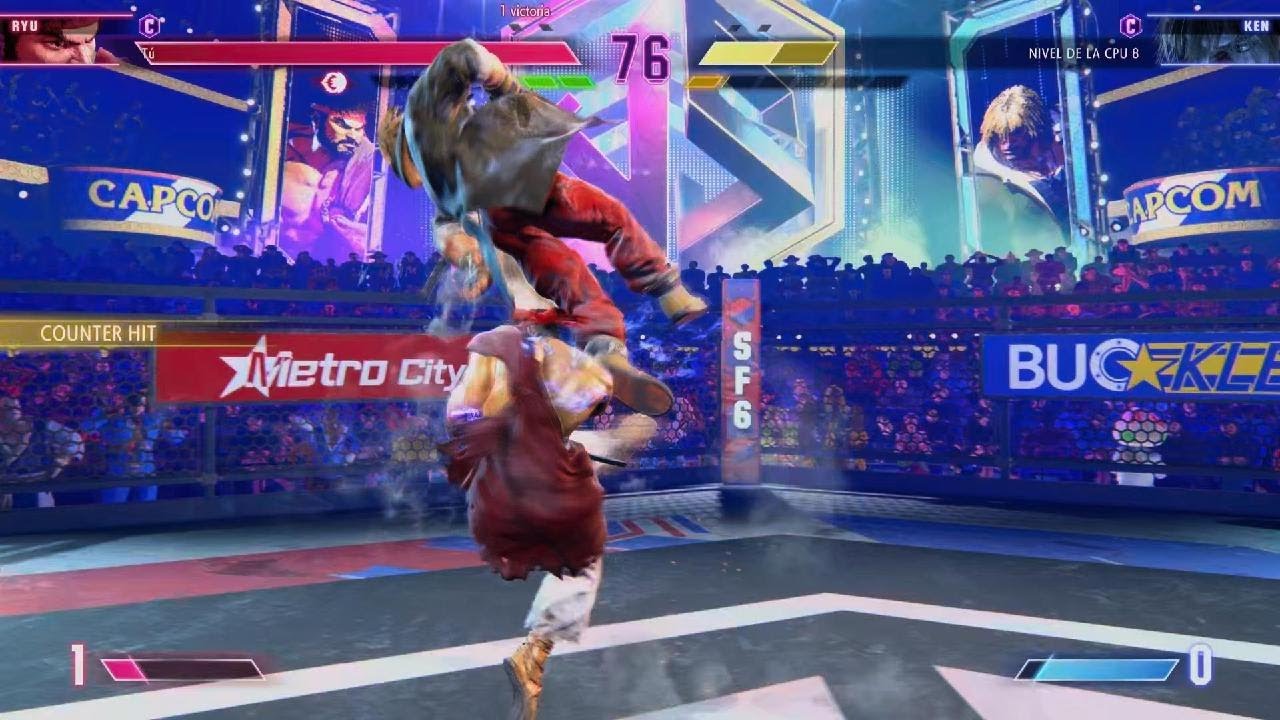 Street Fighter 6 - Ryu (Víctor) vs Ken Ken (Cpu level 8) - YouTube