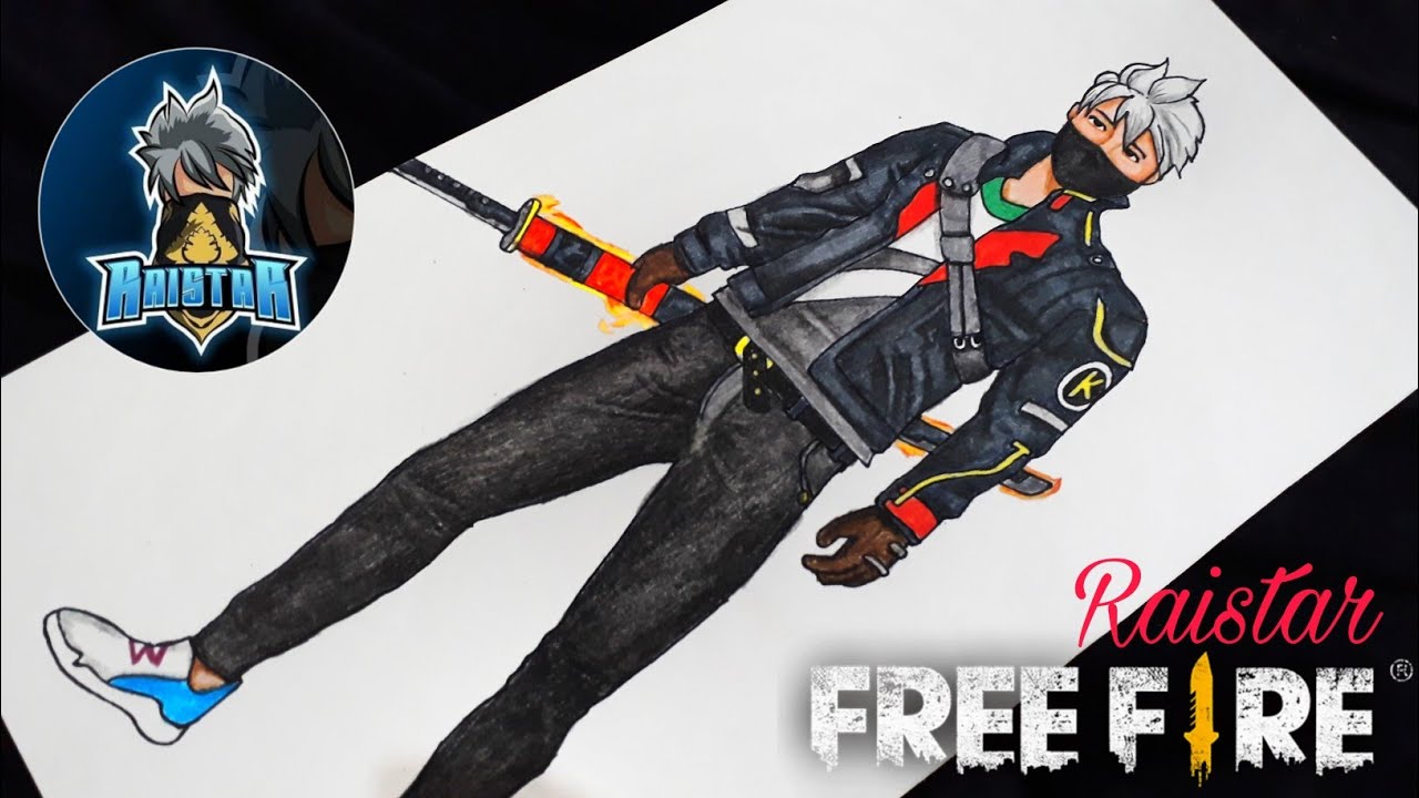 RAISTAR Bundle Drawing || FREEFIRE DRAWINGS || KAKU ARTS - YouTube