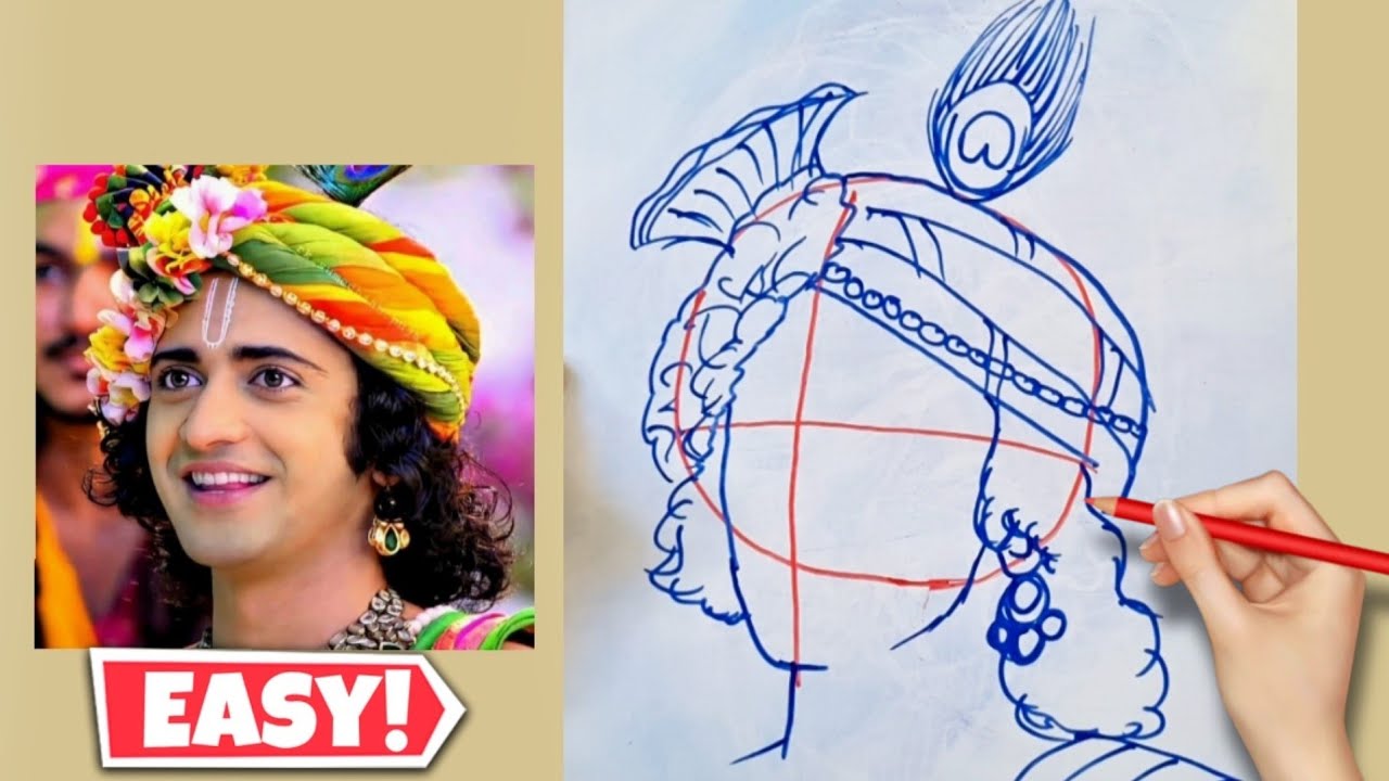 Sumedh Mudgalkar as Lord Krishna drawing #sumedhmudgalkar #drawing ...