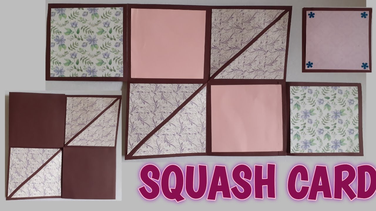 SQUASH CARD || DIY || GREETING CARD IDEAS - YouTube