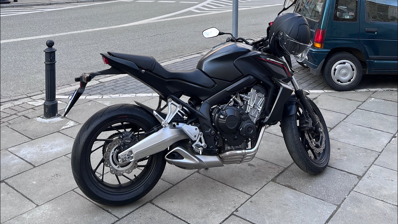 Honda CB650F 2014 with modified exhaust by Edhaust (no ECU tune). Start ...