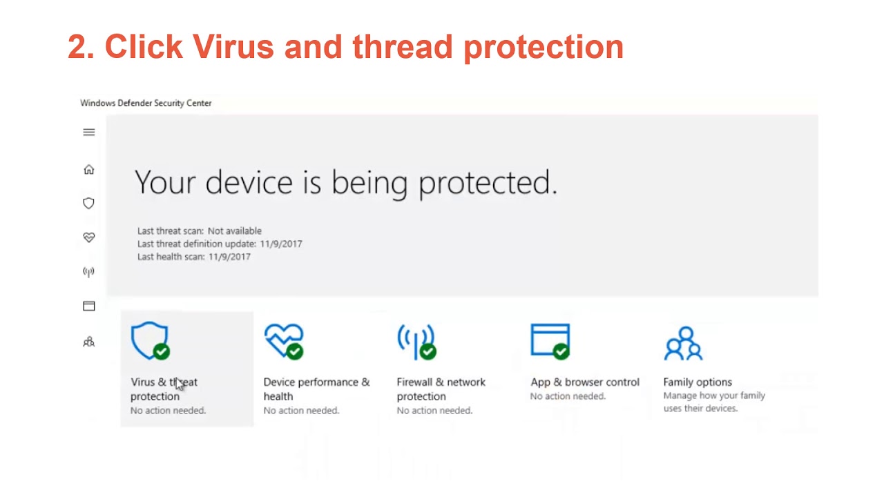 How to add an exclusion in the Windows Defender - YouTube