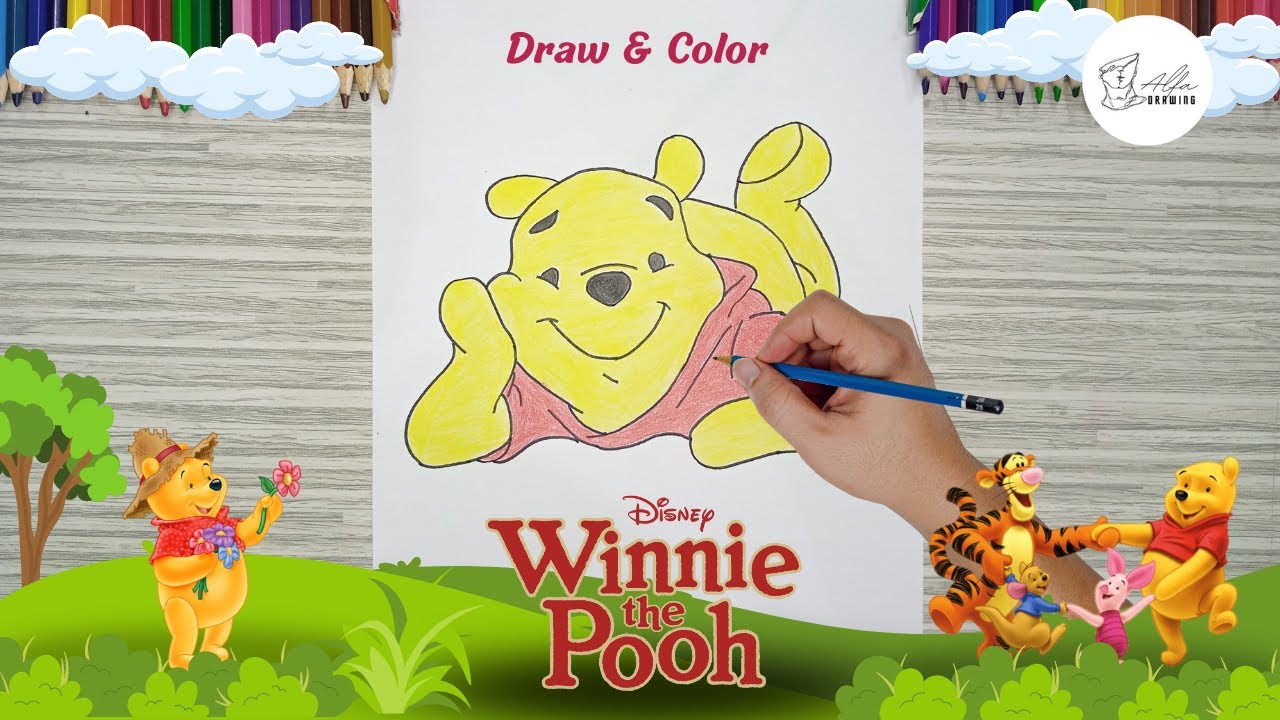 How to Draw Winnie The Pooh Bear - YouTube