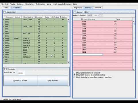 How to Program 8085 Microprocessor using Free Simulator - YouTube